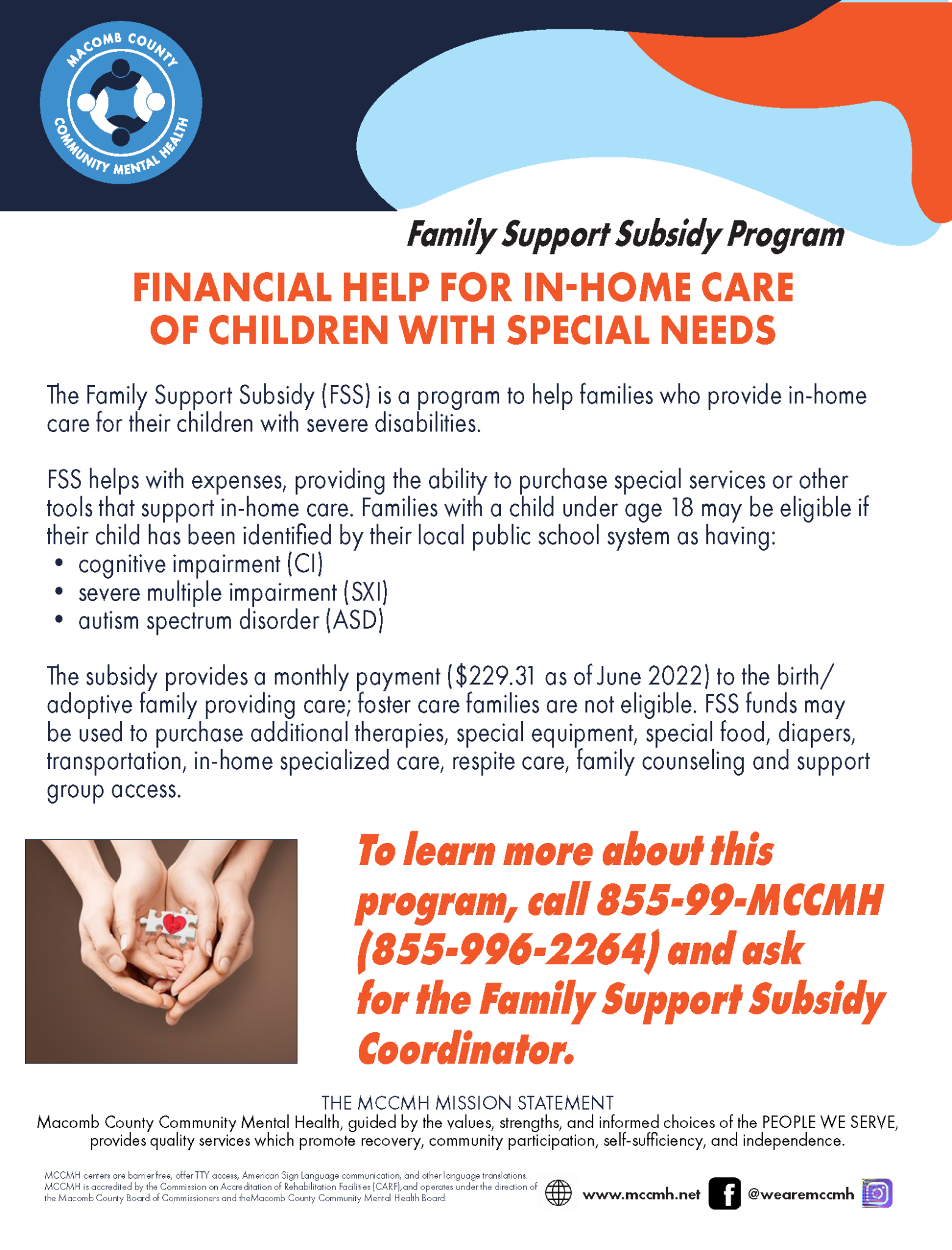 Family Support Subsidy – MCCMH
